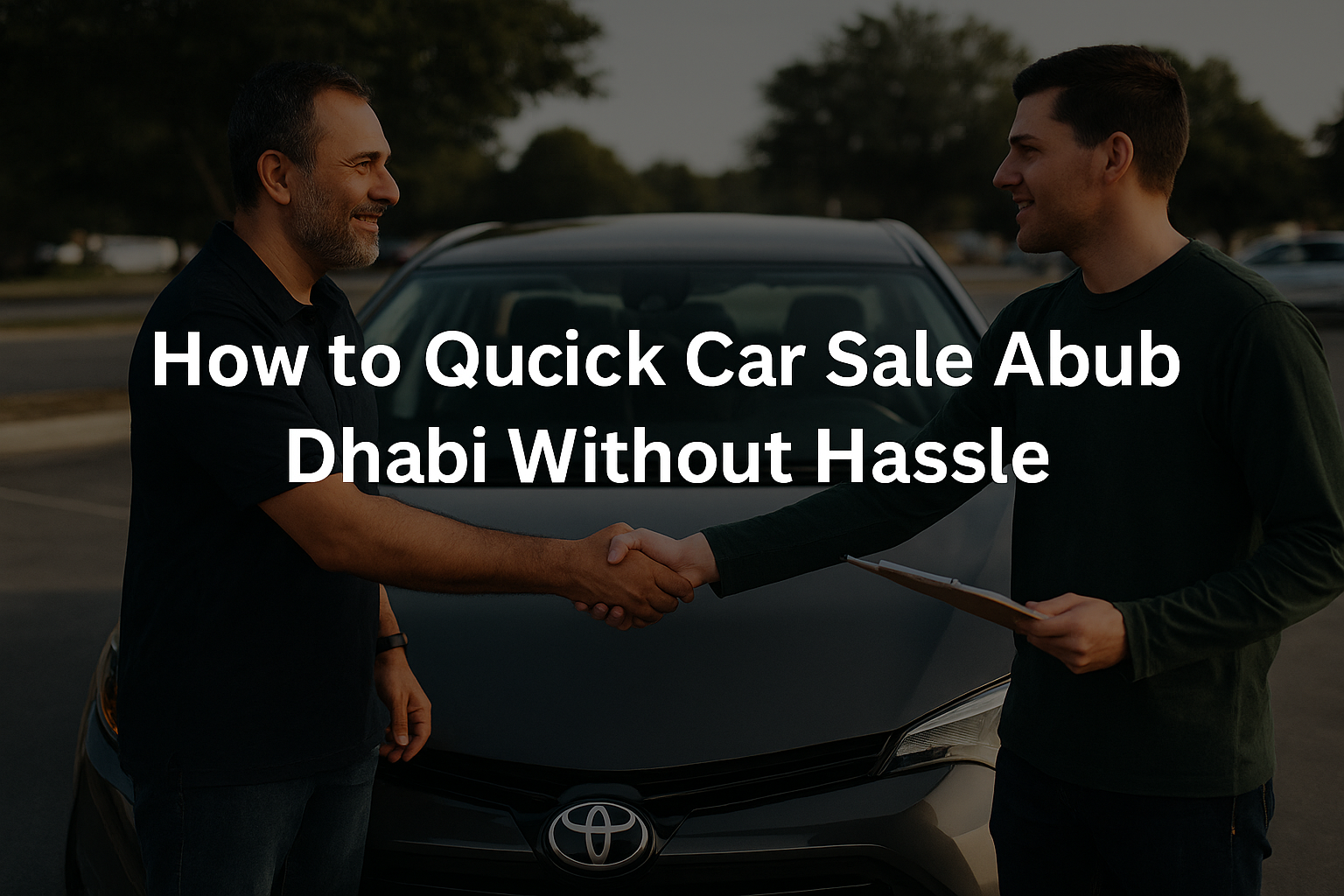 Quick Car Sale Abu Dhabi Without Hassle